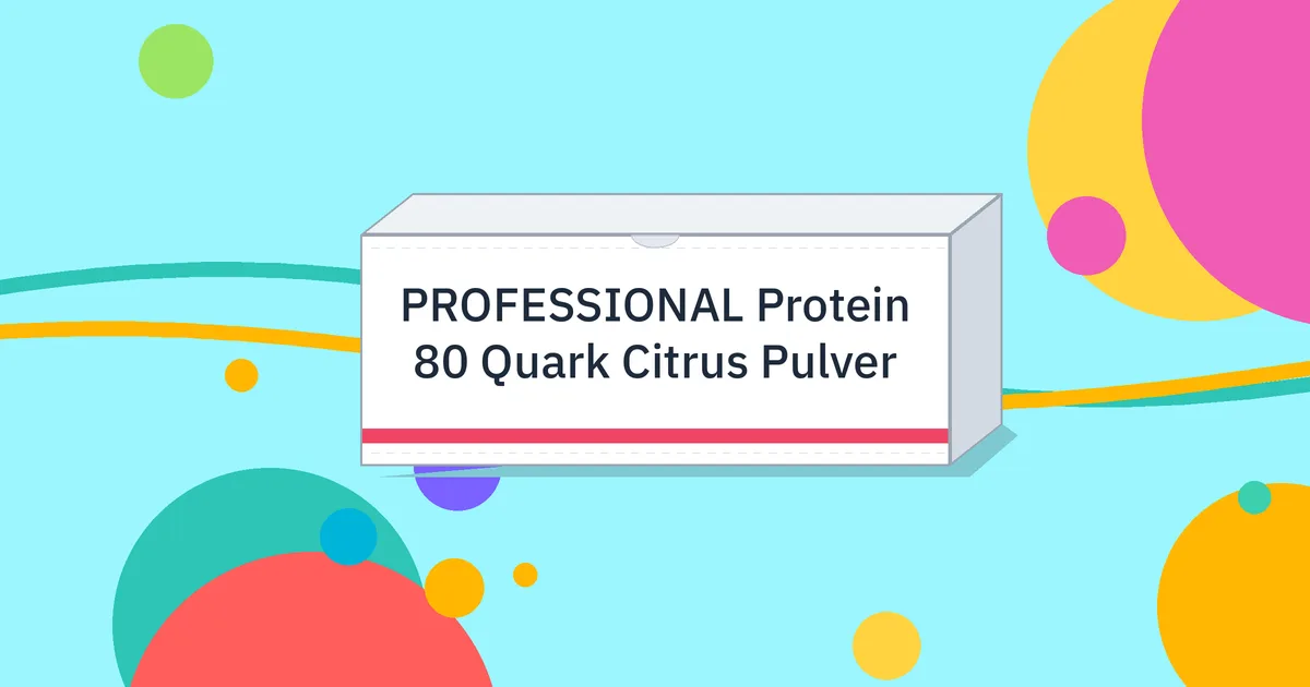 Symbolbild: Packung mit der Aufschrift PROFESSIONAL Protein 80 Quark Citrus Pulver (PZN 07304588) – Verfügbarkeit und Bezug in Apotheken in Frankfurt am Main
