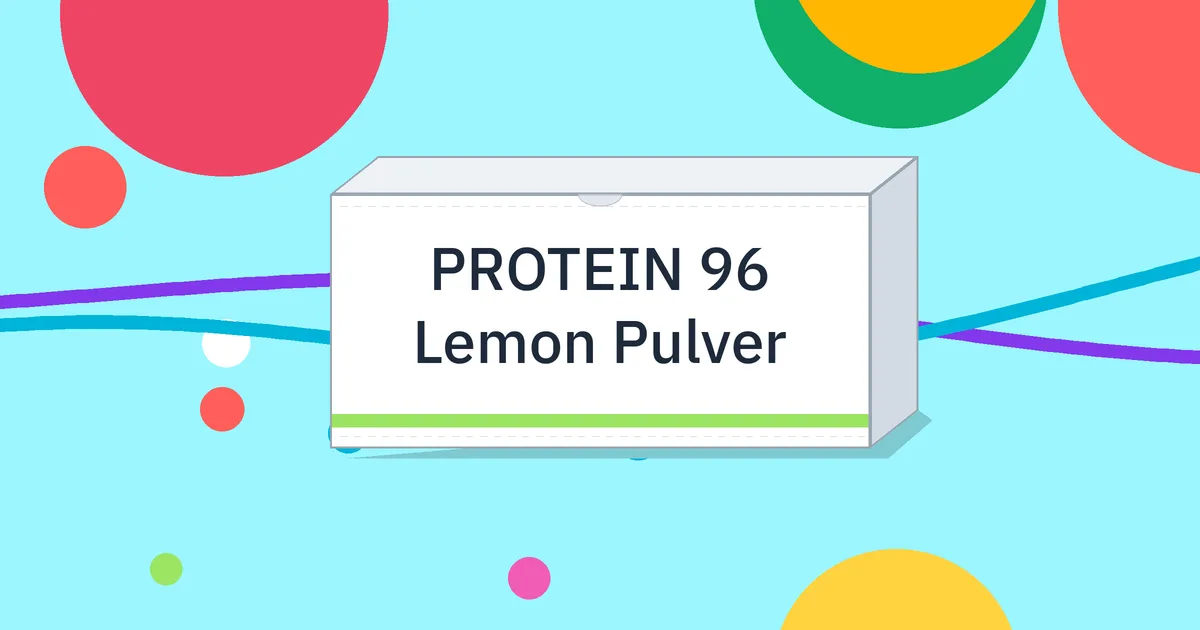 Symbolbild: Packung mit der Aufschrift PROTEIN 96 Lemon Pulver (PZN 20106456) – Verfügbarkeit und Bezug in Apotheken in Frankfurt am Main