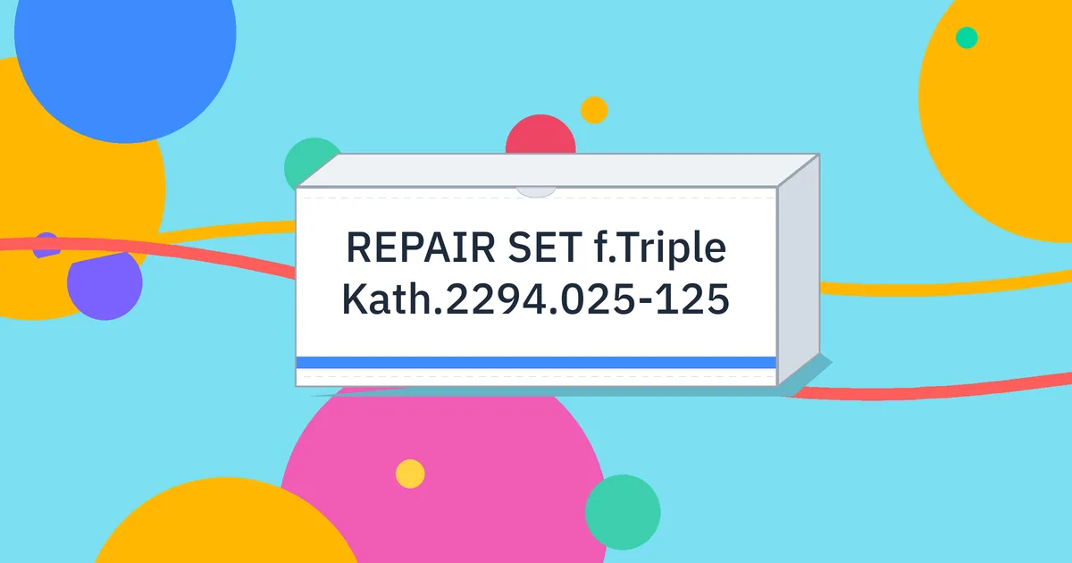 Symbolbild: Packung mit der Aufschrift REPAIR SET f.Triple Kath.2294.025-125 (PZN 09398429) – Verfügbarkeit und Bezug in Apotheken in Frankfurt am Main