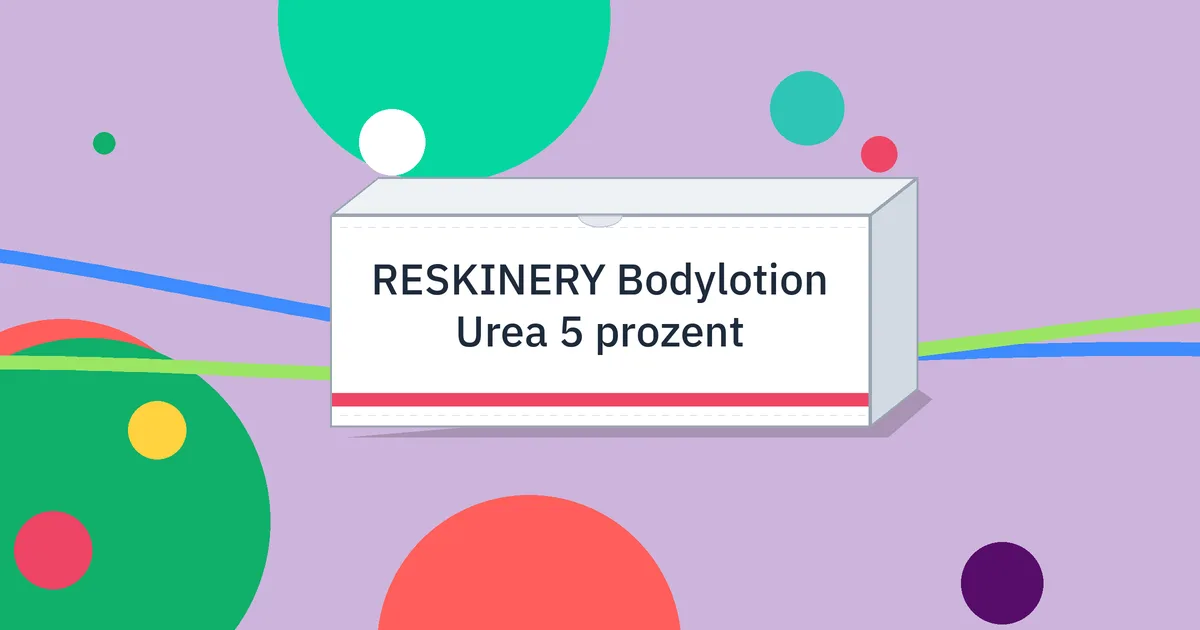 Symbolbild: Packung mit der Aufschrift RESKINERY Bodylotion Urea 5 prozent (PZN 20099006) – Verfügbarkeit und Bezug in Apotheken in Frankfurt am Main