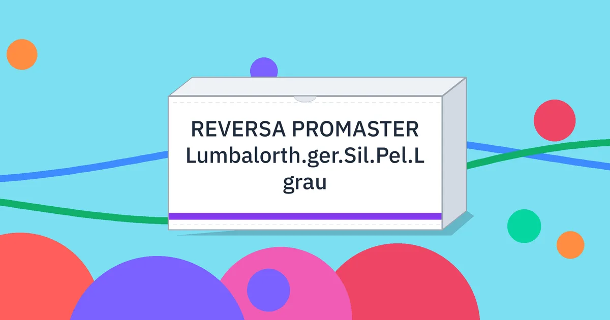 Symbolbild: Packung mit der Aufschrift REVERSA PROMASTER Lumbalorth.ger.Sil.Pel.L grau (PZN 10927749) – Verfügbarkeit und Bezug in Apotheken in Frankfurt am Main