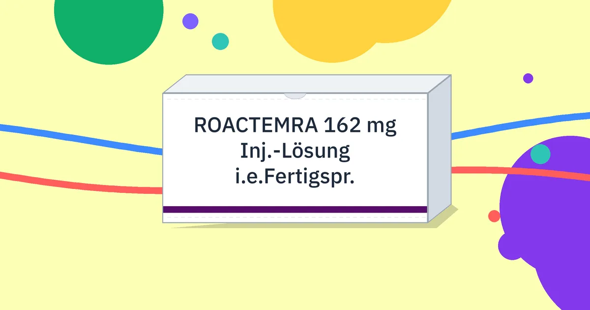 Symbolbild: Packung mit der Aufschrift ROACTEMRA 162 mg Inj.-Lösung i.e.Fertigspr. (PZN 19536542) – Verfügbarkeit und Bezug in Apotheken in Frankfurt am Main