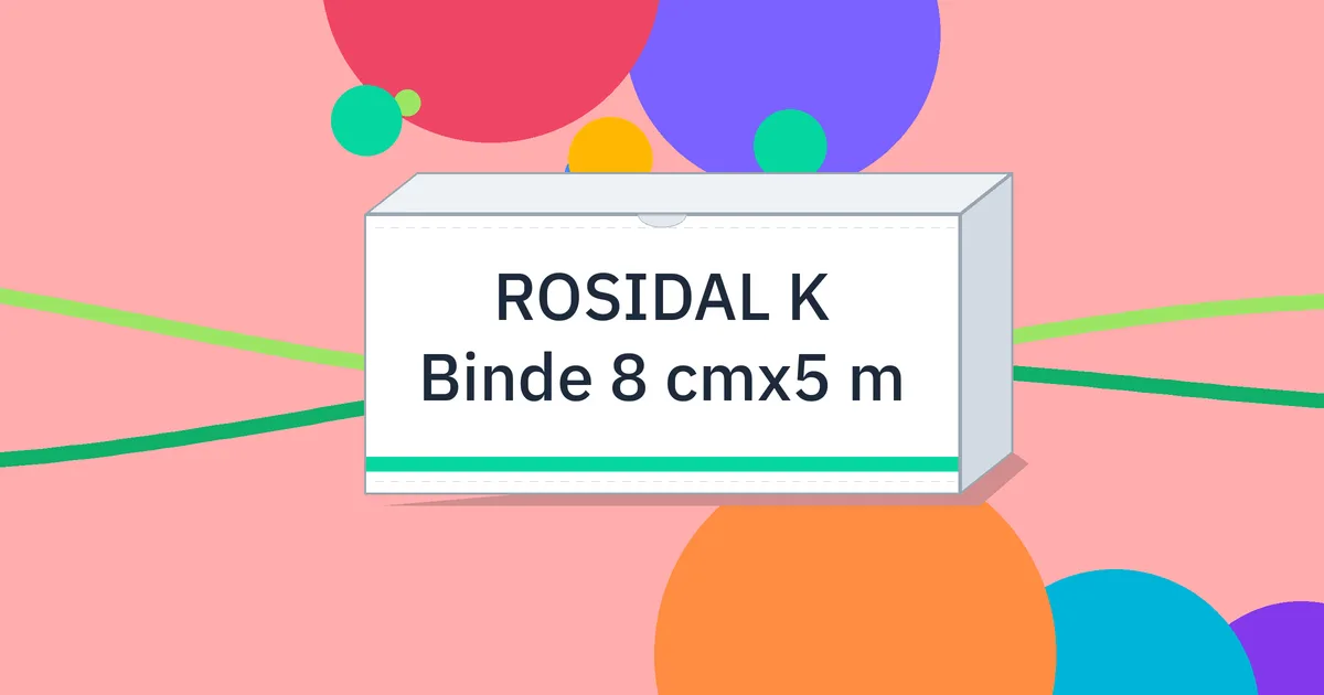 Symbolbild: Packung mit der Aufschrift ROSIDAL K Binde 8 cmx5 m (PZN 08402873) – Verfügbarkeit und Bezug in Apotheken in Frankfurt am Main