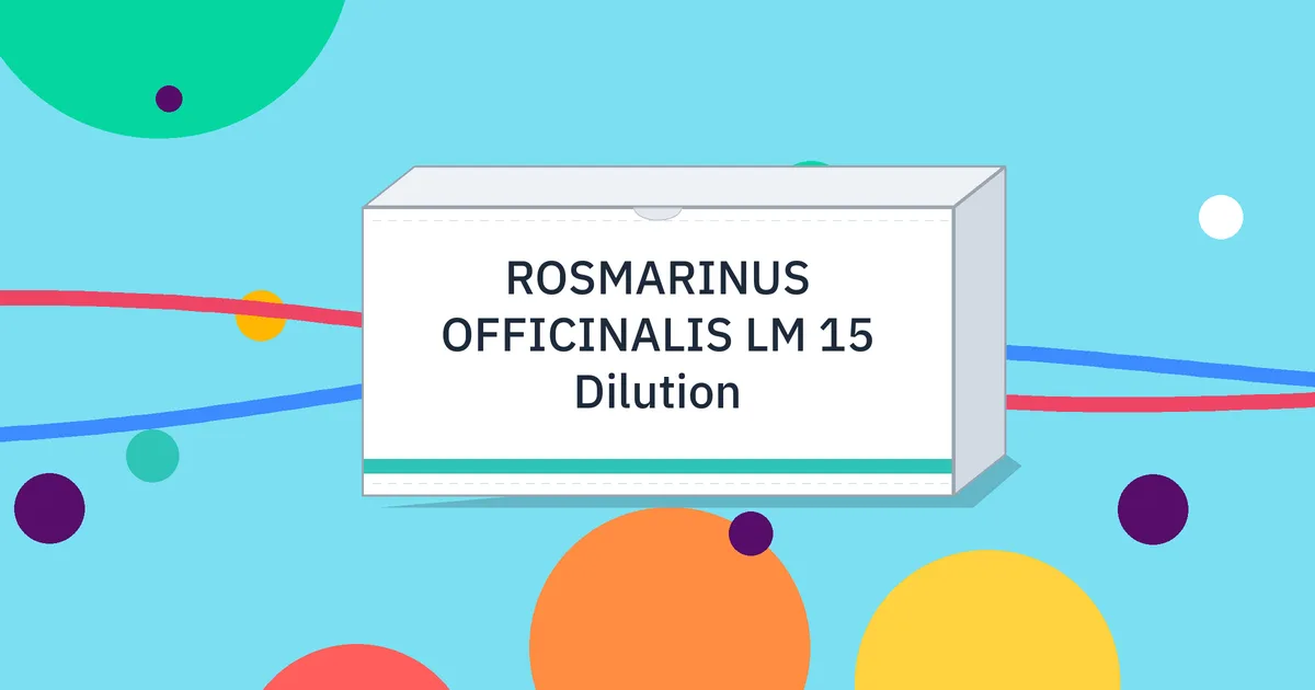 Symbolbild: Packung mit der Aufschrift ROSMARINUS OFFICINALIS LM 15 Dilution (PZN 13680746) – Verfügbarkeit und Bezug in Apotheken in Frankfurt am Main