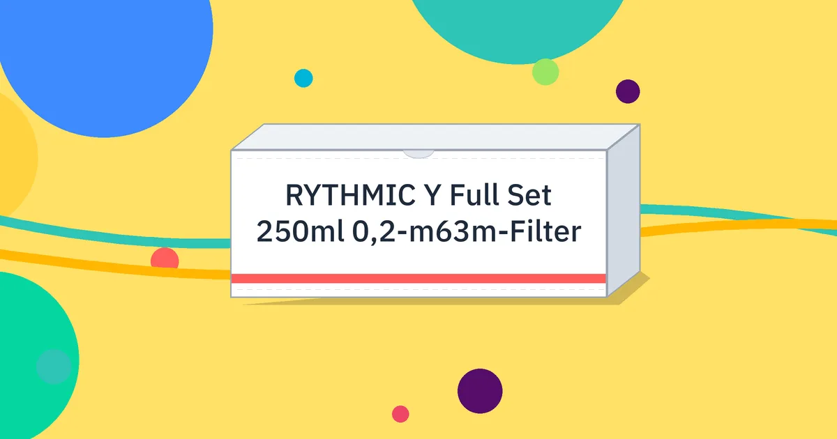 Symbolbild: Packung mit der Aufschrift RYTHMIC Y Full Set 250ml 0,2-m63m-Filter (PZN 19898860) – Verfügbarkeit und Bezug in Apotheken in Frankfurt am Main