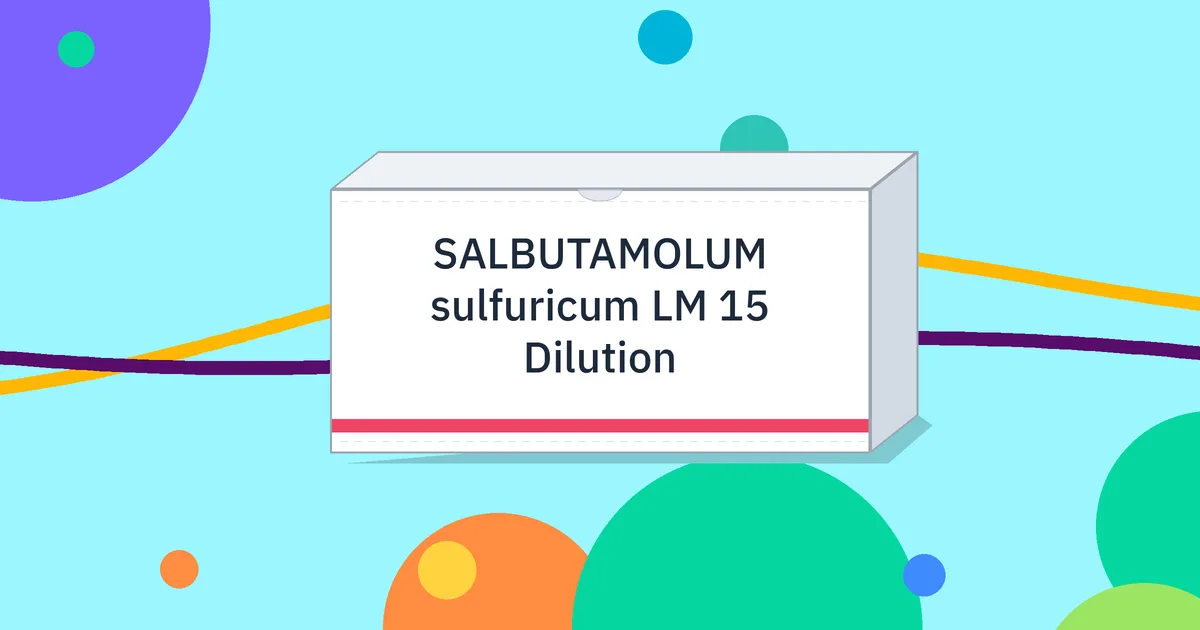 Symbolbild: Packung mit der Aufschrift SALBUTAMOLUM sulfuricum LM 15 Dilution (PZN 18271834) – Verfügbarkeit und Bezug in Apotheken in Frankfurt am Main