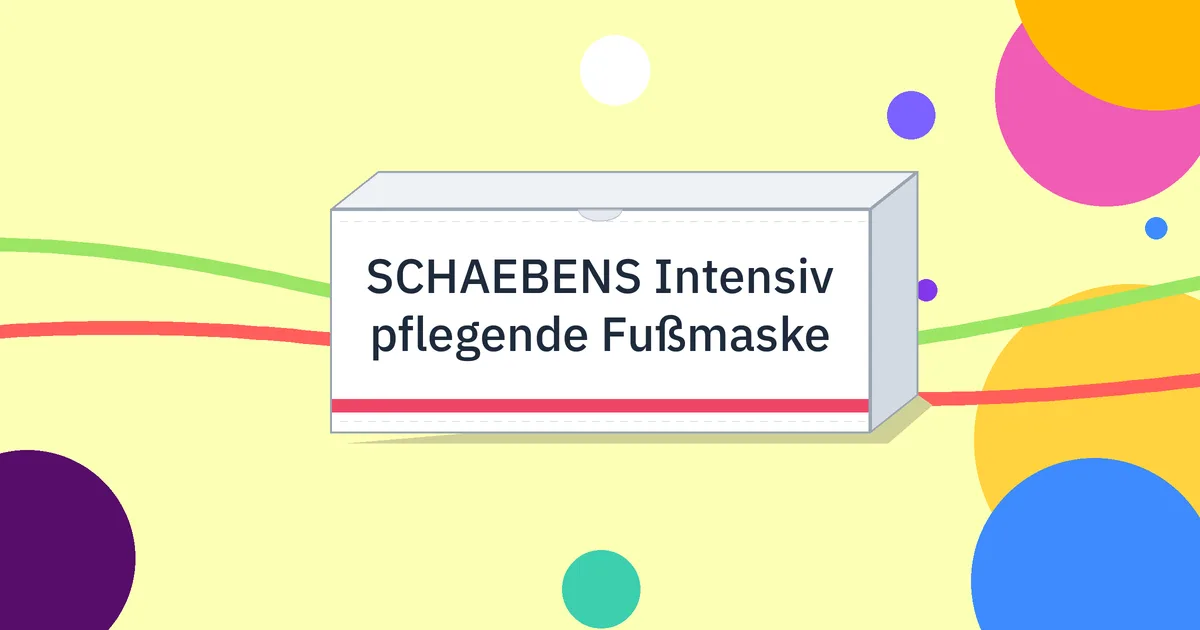 Symbolbild: Packung mit der Aufschrift SCHAEBENS Intensiv pflegende Fußmaske (PZN 18750575) – Verfügbarkeit und Bezug in Apotheken in Frankfurt am Main