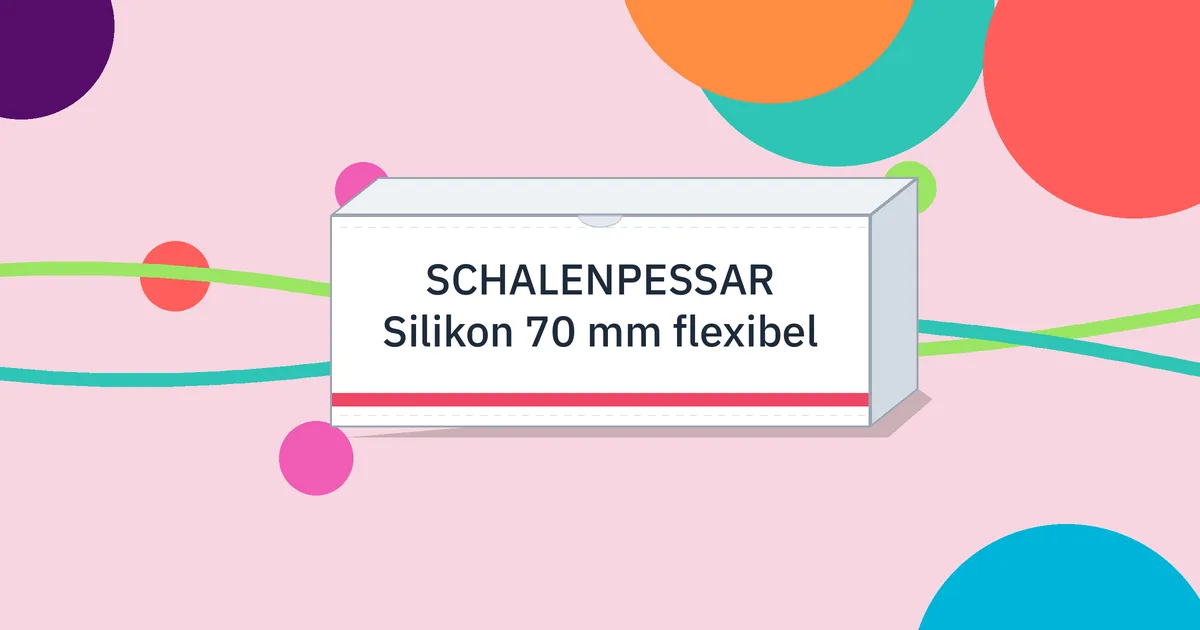 Symbolbild: Packung mit der Aufschrift SCHALENPESSAR Silikon 70 mm flexibel (PZN 03375226) – Verfügbarkeit und Bezug in Apotheken in Frankfurt am Main