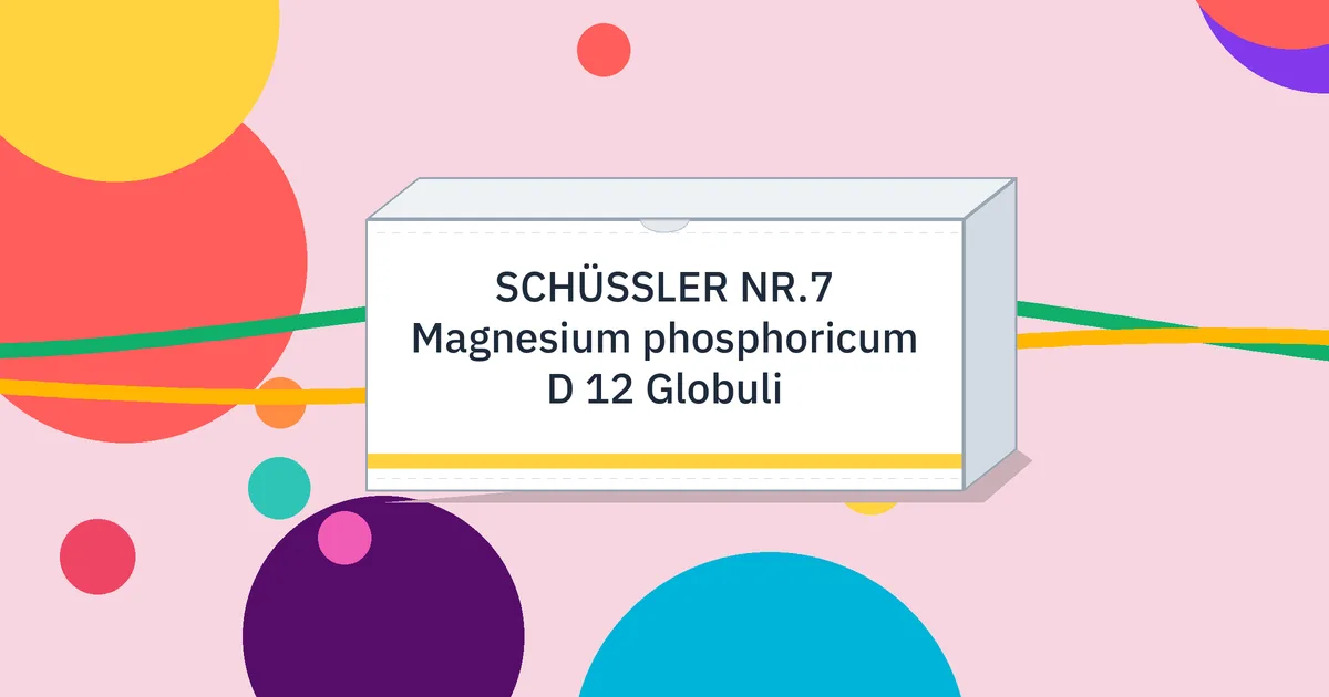 Symbolbild: Packung mit der Aufschrift SCHÜSSLER NR.7 Magnesium phosphoricum D 12 Globuli (PZN 18111898) – Verfügbarkeit und Bezug in Apotheken in Frankfurt am Main