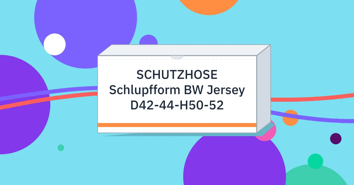 Symbolbild: Packung mit der Aufschrift SCHUTZHOSE Schlupfform BW Jersey D42-44-H50-52 (PZN 03540211) – Verfügbarkeit und Bezug in Apotheken in Frankfurt am Main