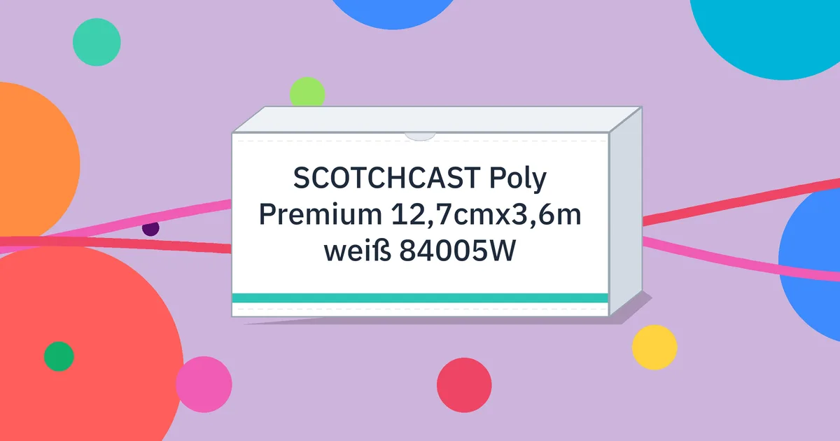 Symbolbild: Packung mit der Aufschrift SCOTCHCAST Poly Premium 12,7cmx3,6m weiß 84005W (PZN 09073383) – Verfügbarkeit und Bezug in Apotheken in Frankfurt am Main