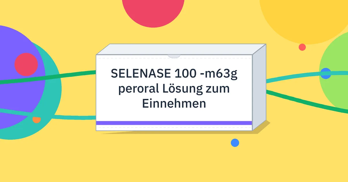 Symbolbild: Packung mit der Aufschrift SELENASE 100 -m63g peroral Lösung zum Einnehmen (PZN 00493942) – Verfügbarkeit und Bezug in Apotheken in Frankfurt am Main