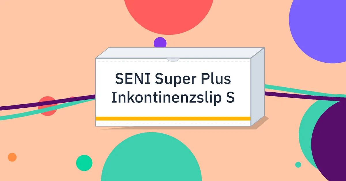 Symbolbild: Packung mit der Aufschrift SENI Super Plus Inkontinenzslip S (PZN 01003667) – Verfügbarkeit und Bezug in Apotheken in Frankfurt am Main