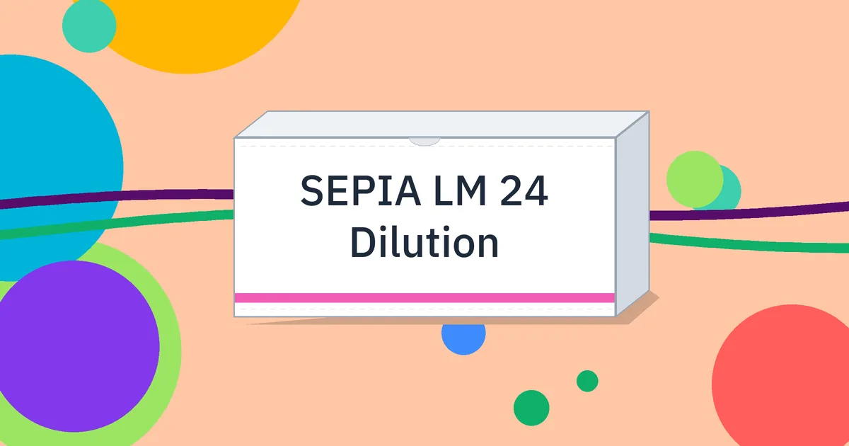 Symbolbild: Packung mit der Aufschrift SEPIA LM 24 Dilution (PZN 03502498) – Verfügbarkeit und Bezug in Apotheken in Frankfurt am Main
