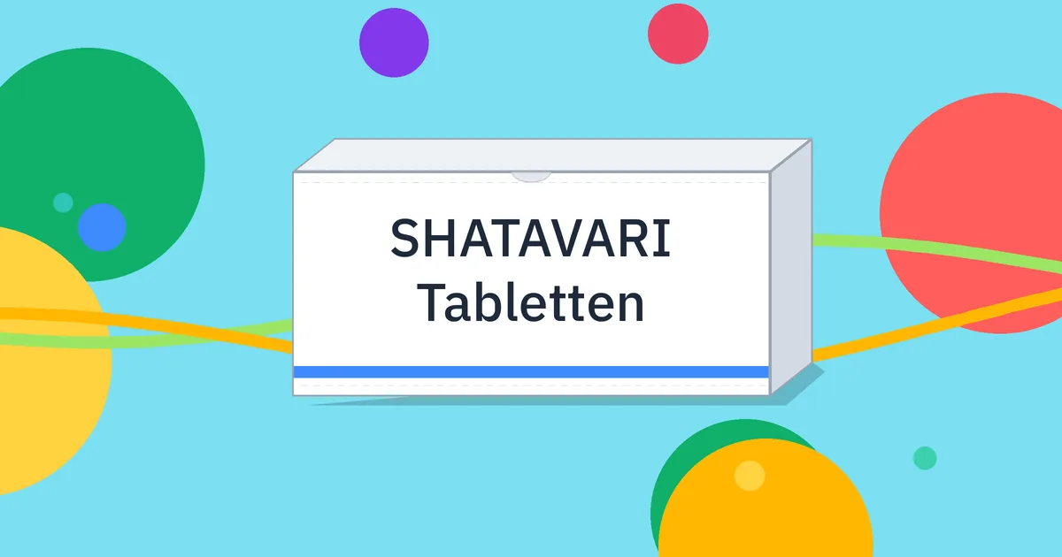 Symbolbild: Packung mit der Aufschrift SHATAVARI Tabletten (PZN 20606153) – Verfügbarkeit und Bezug in Apotheken in Frankfurt am Main