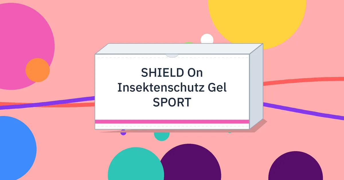 Symbolbild: Packung mit der Aufschrift SHIELD On Insektenschutz Gel SPORT (PZN 20025048) – Verfügbarkeit und Bezug in Apotheken in Frankfurt am Main
