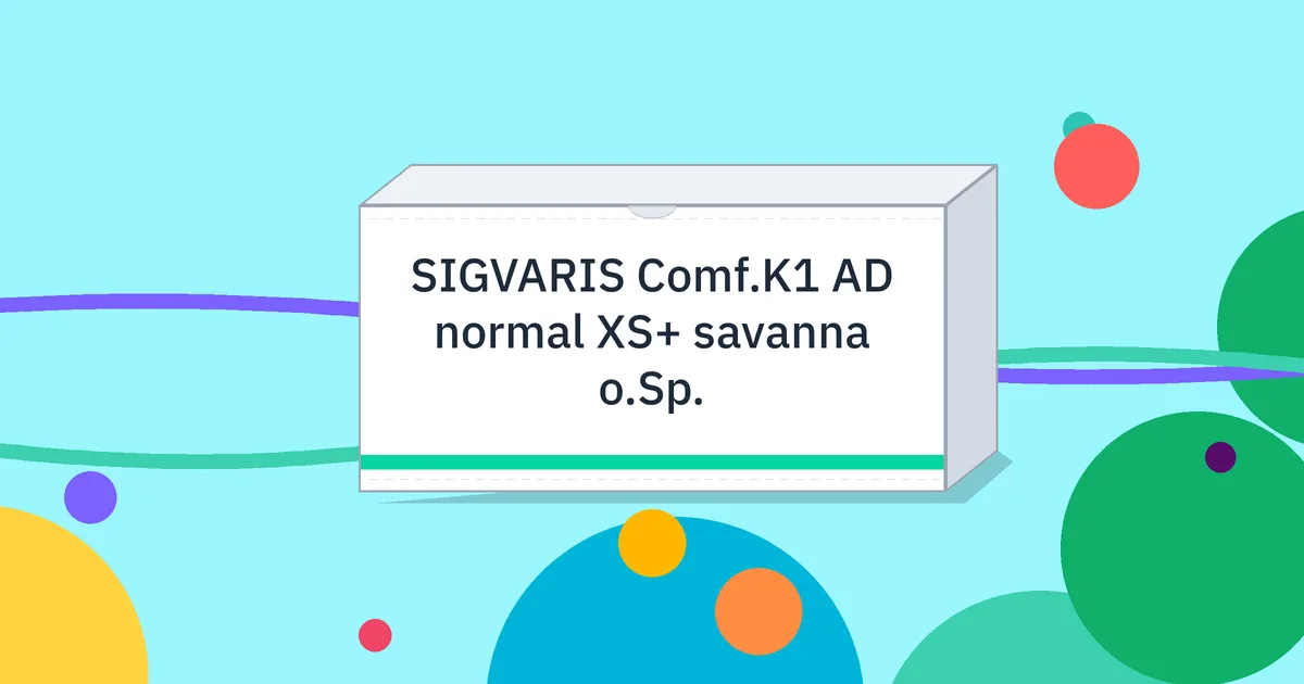 Symbolbild: Packung mit der Aufschrift SIGVARIS Comf.K1 AD normal XS+ savanna o.Sp. (PZN 17094034) – Verfügbarkeit und Bezug in Apotheken in Frankfurt am Main
