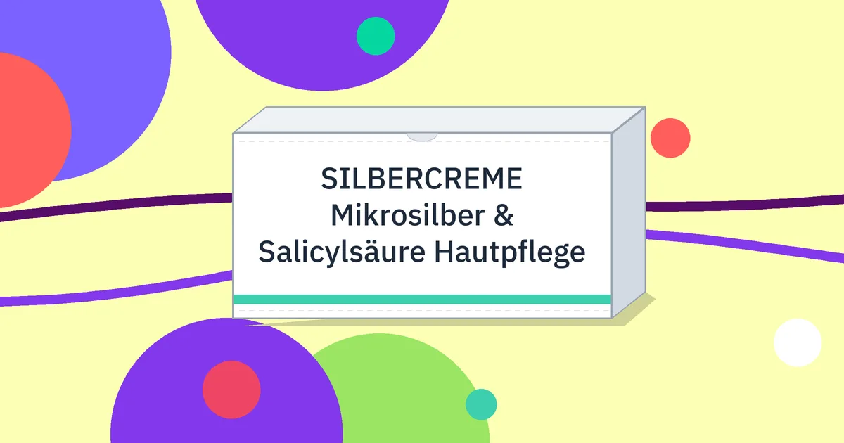 Symbolbild: Packung mit der Aufschrift SILBERCREME Mikrosilber & Salicylsäure Hautpflege (PZN 18238216) – Verfügbarkeit und Bezug in Apotheken in Frankfurt am Main
