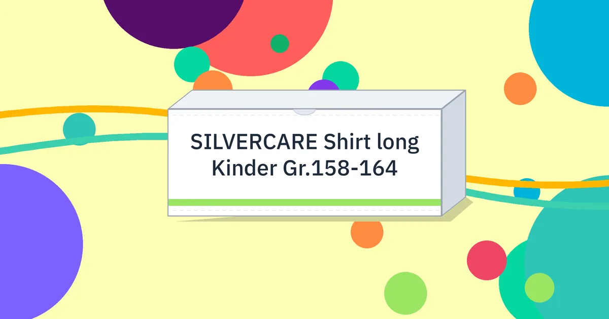 Symbolbild: Packung mit der Aufschrift SILVERCARE Shirt long Kinder Gr.158-164 (PZN 01114846) – Verfügbarkeit und Bezug in Apotheken in Frankfurt am Main