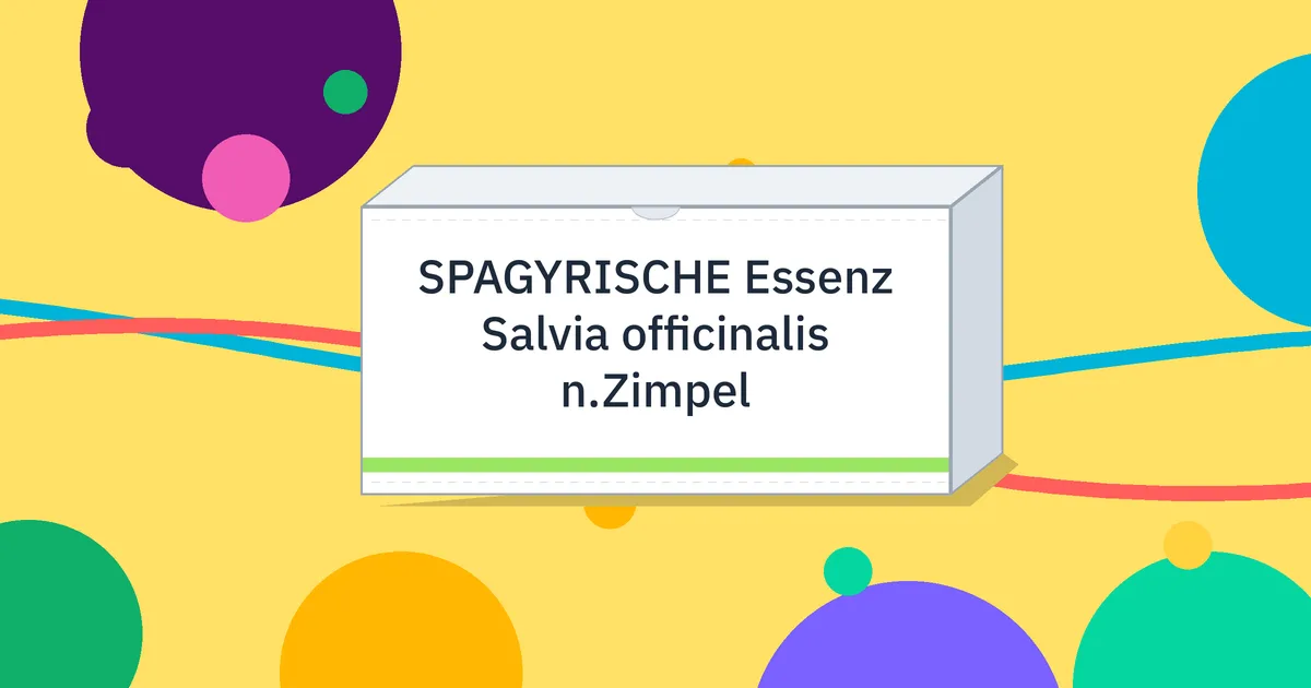 Symbolbild: Packung mit der Aufschrift SPAGYRISCHE Essenz Salvia officinalis n.Zimpel (PZN 00917767) – Verfügbarkeit und Bezug in Apotheken in Frankfurt am Main