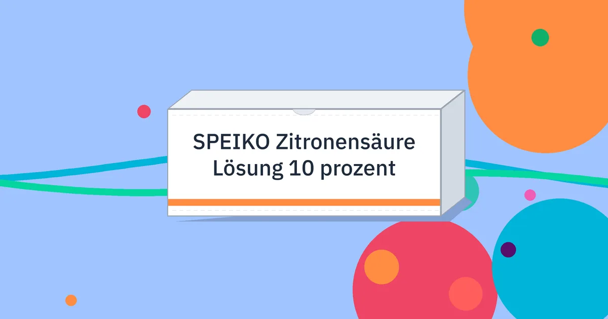Symbolbild: Packung mit der Aufschrift SPEIKO Zitronensäure Lösung 10 prozent (PZN 05387127) – Verfügbarkeit und Bezug in Apotheken in Frankfurt am Main