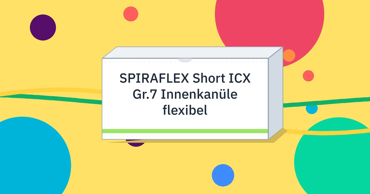 Symbolbild: Packung mit der Aufschrift SPIRAFLEX Short ICX Gr.7 Innenkanüle flexibel (PZN 14285182) – Verfügbarkeit und Bezug in Apotheken in Frankfurt am Main