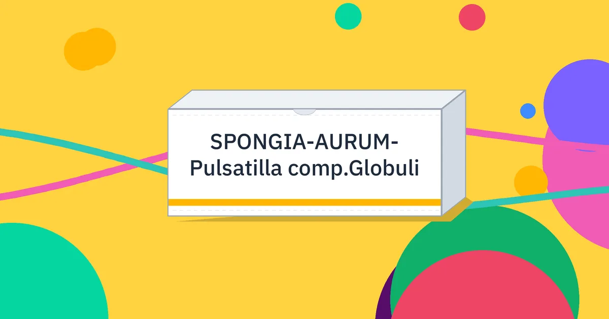 Symbolbild: Packung mit der Aufschrift SPONGIA-AURUM-Pulsatilla comp.Globuli (PZN 08787809) – Verfügbarkeit und Bezug in Apotheken in Frankfurt am Main