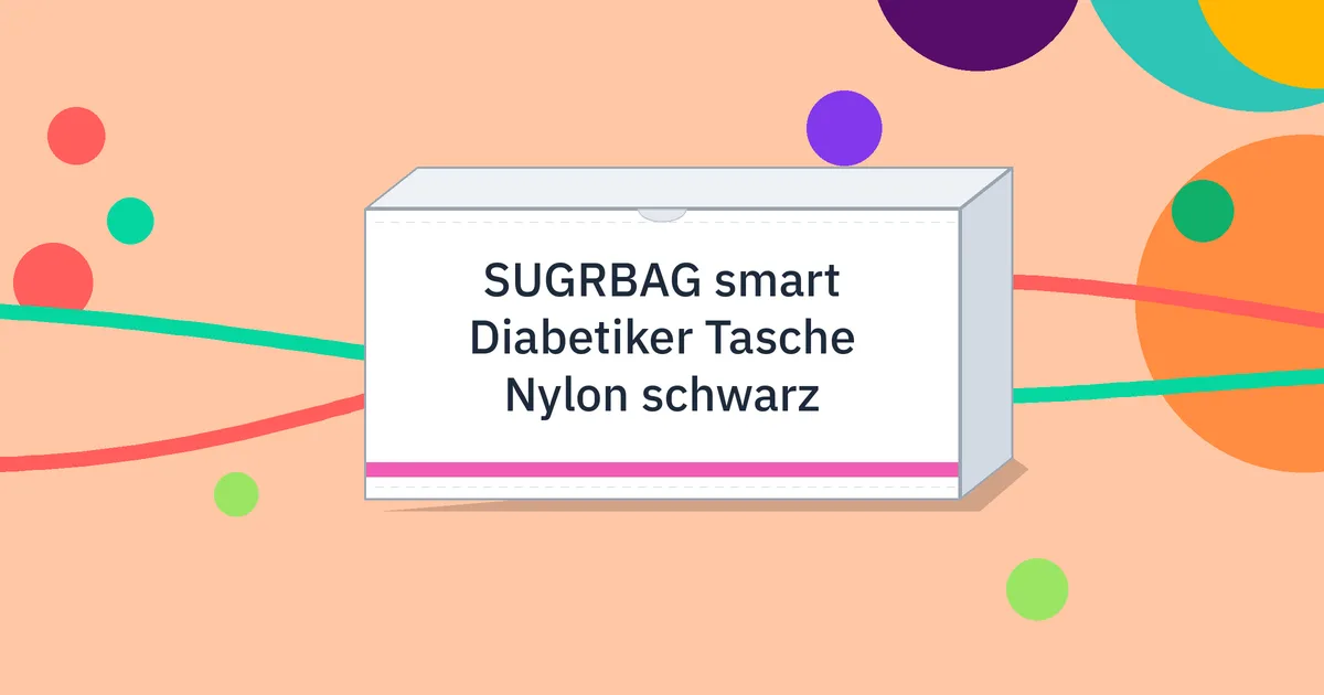 Symbolbild: Packung mit der Aufschrift SUGRBAG smart Diabetiker Tasche Nylon schwarz (PZN 11861194) – Verfügbarkeit und Bezug in Apotheken in Frankfurt am Main