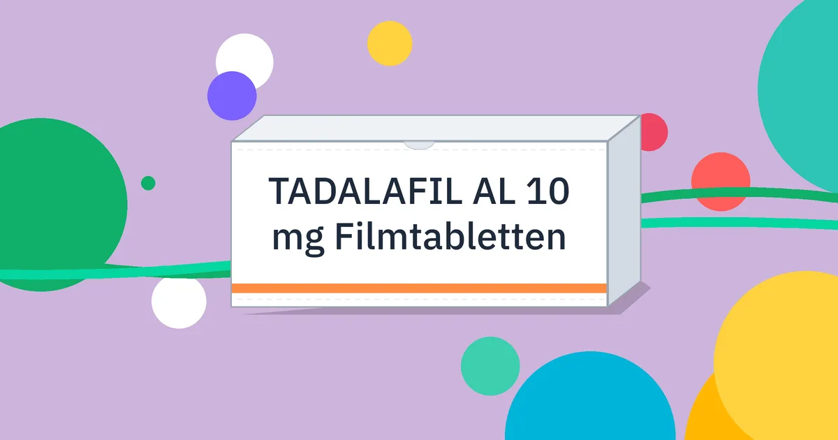 Symbolbild: Packung mit der Aufschrift TADALAFIL AL 10 mg Filmtabletten (PZN 13231899) – Verfügbarkeit und Bezug in Apotheken in Frankfurt am Main
