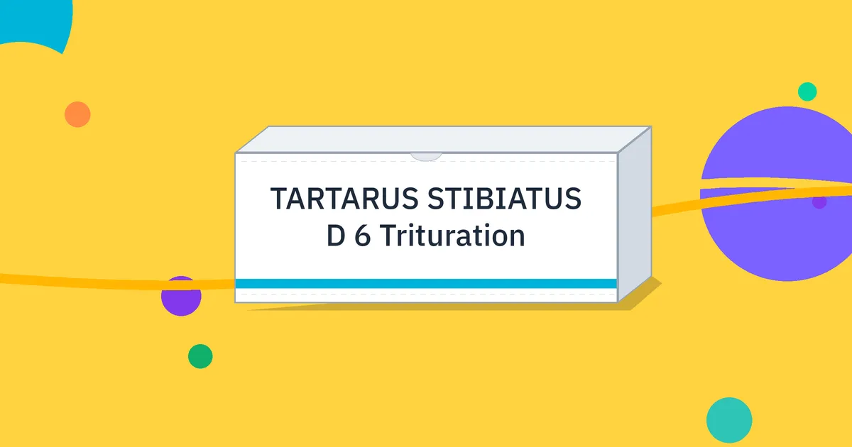 Symbolbild: Packung mit der Aufschrift TARTARUS STIBIATUS D 6 Trituration (PZN 01616938) – Verfügbarkeit und Bezug in Apotheken in Frankfurt am Main