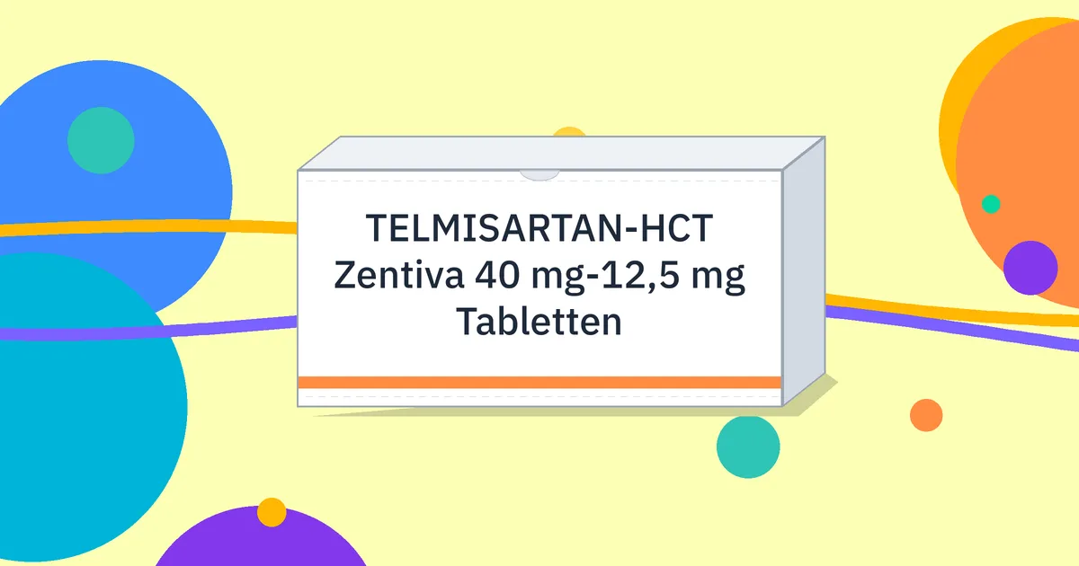Symbolbild: Packung mit der Aufschrift TELMISARTAN-HCT Zentiva 40 mg-12,5 mg Tabletten (PZN 10114472) – Verfügbarkeit und Bezug in Apotheken in Frankfurt am Main