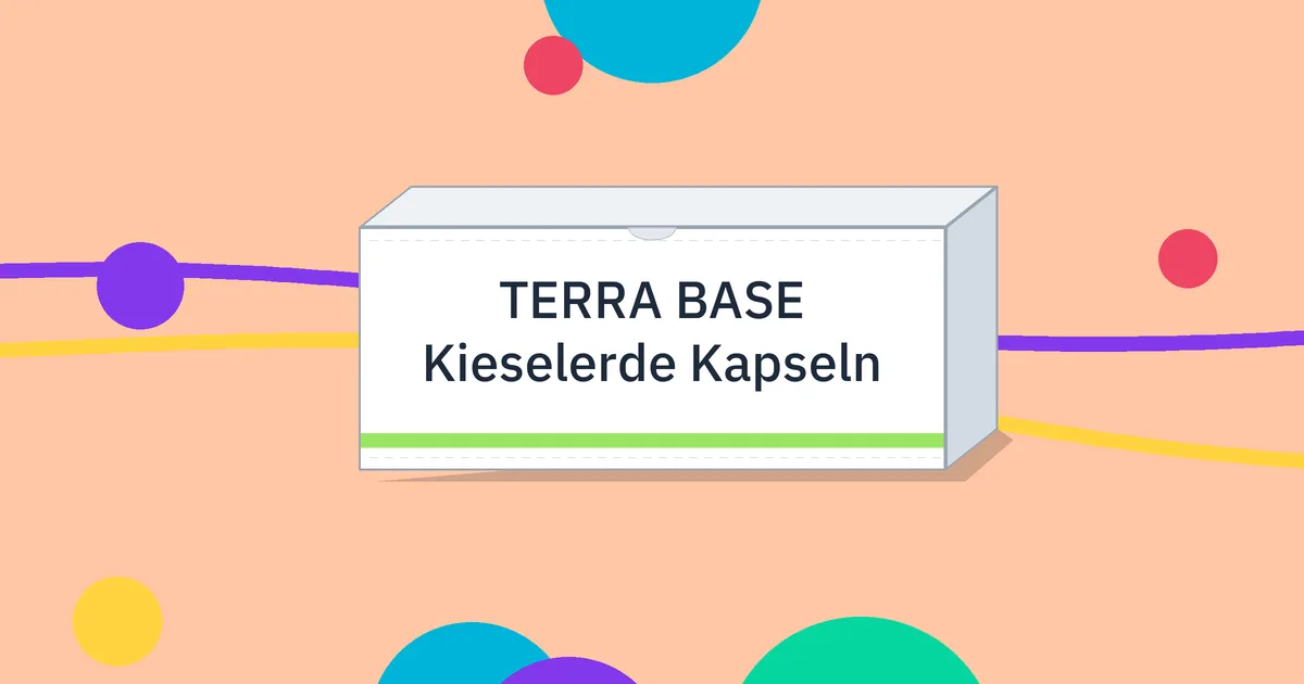 Symbolbild: Packung mit der Aufschrift TERRA BASE Kieselerde Kapseln (PZN 18168378) – Verfügbarkeit und Bezug in Apotheken in Frankfurt am Main
