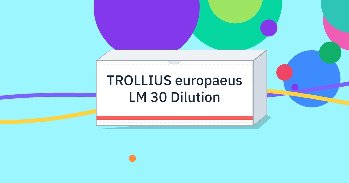 Symbolbild: Packung mit der Aufschrift TROLLIUS europaeus LM 30 Dilution (PZN 13252766) – Verfügbarkeit und Bezug in Apotheken in Frankfurt am Main