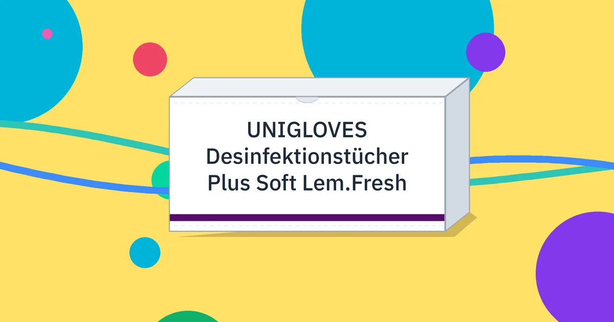 Symbolbild: Packung mit der Aufschrift UNIGLOVES Desinfektionstücher Plus Soft Lem.Fresh (PZN 18332381) – Verfügbarkeit und Bezug in Apotheken in Frankfurt am Main