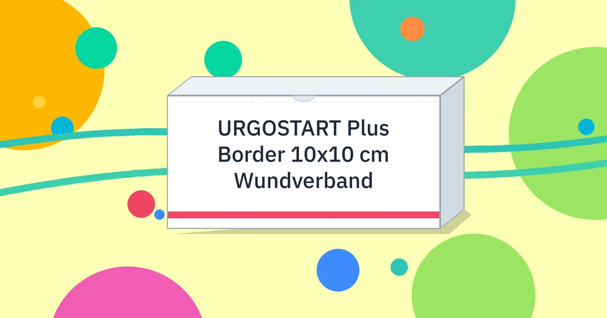 Symbolbild: Packung mit der Aufschrift URGOSTART Plus Border 10x10 cm Wundverband (PZN 18730696) – Verfügbarkeit und Bezug in Apotheken in Frankfurt am Main