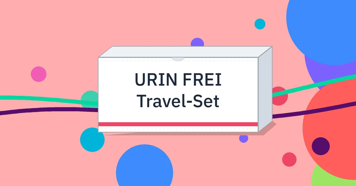 Symbolbild: Packung mit der Aufschrift URIN FREI Travel-Set (PZN 12479410) – Verfügbarkeit und Bezug in Apotheken in Frankfurt am Main
