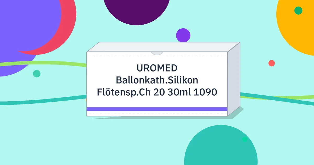 Symbolbild: Packung mit der Aufschrift UROMED Ballonkath.Silikon Flötensp.Ch 20 30ml 1090 (PZN 03280649) – Verfügbarkeit und Bezug in Apotheken in Frankfurt am Main