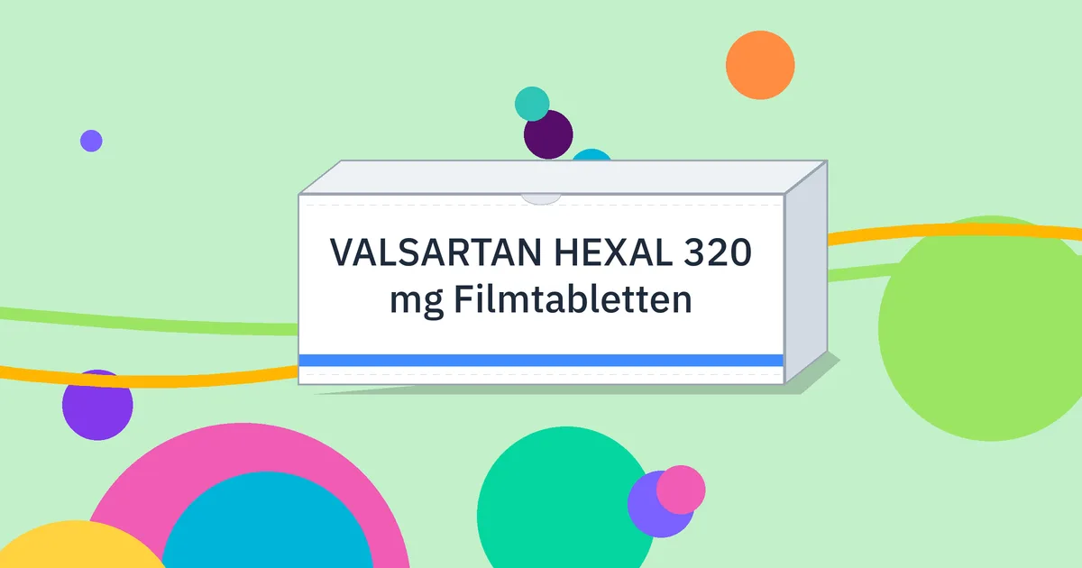 Symbolbild: Packung mit der Aufschrift VALSARTAN HEXAL 320 mg Filmtabletten (PZN 07607107) – Verfügbarkeit und Bezug in Apotheken in Frankfurt am Main