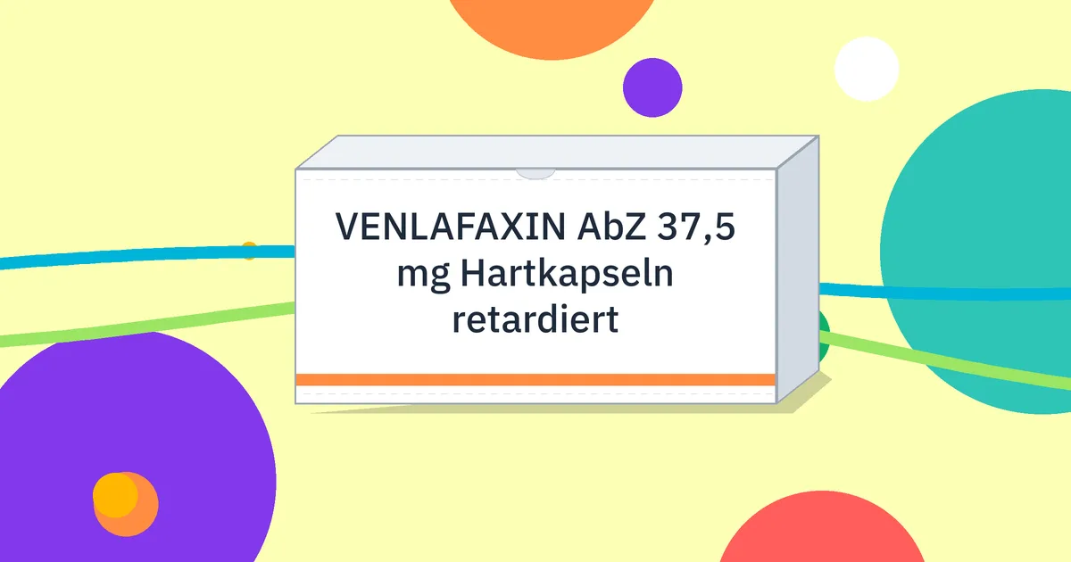 Symbolbild: Packung mit der Aufschrift VENLAFAXIN AbZ 37,5 mg Hartkapseln retardiert (PZN 01123940) – Verfügbarkeit und Bezug in Apotheken in Frankfurt am Main