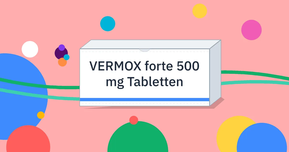 Symbolbild: Packung mit der Aufschrift VERMOX forte 500 mg Tabletten (PZN 00242878) – Verfügbarkeit und Bezug in Apotheken in Frankfurt am Main