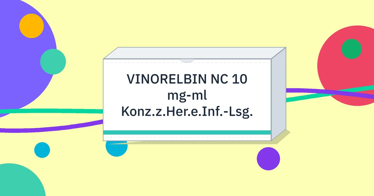 Symbolbild: Packung mit der Aufschrift VINORELBIN NC 10 mg-ml Konz.z.Her.e.Inf.-Lsg. (PZN 02570983) – Verfügbarkeit und Bezug in Apotheken in Frankfurt am Main