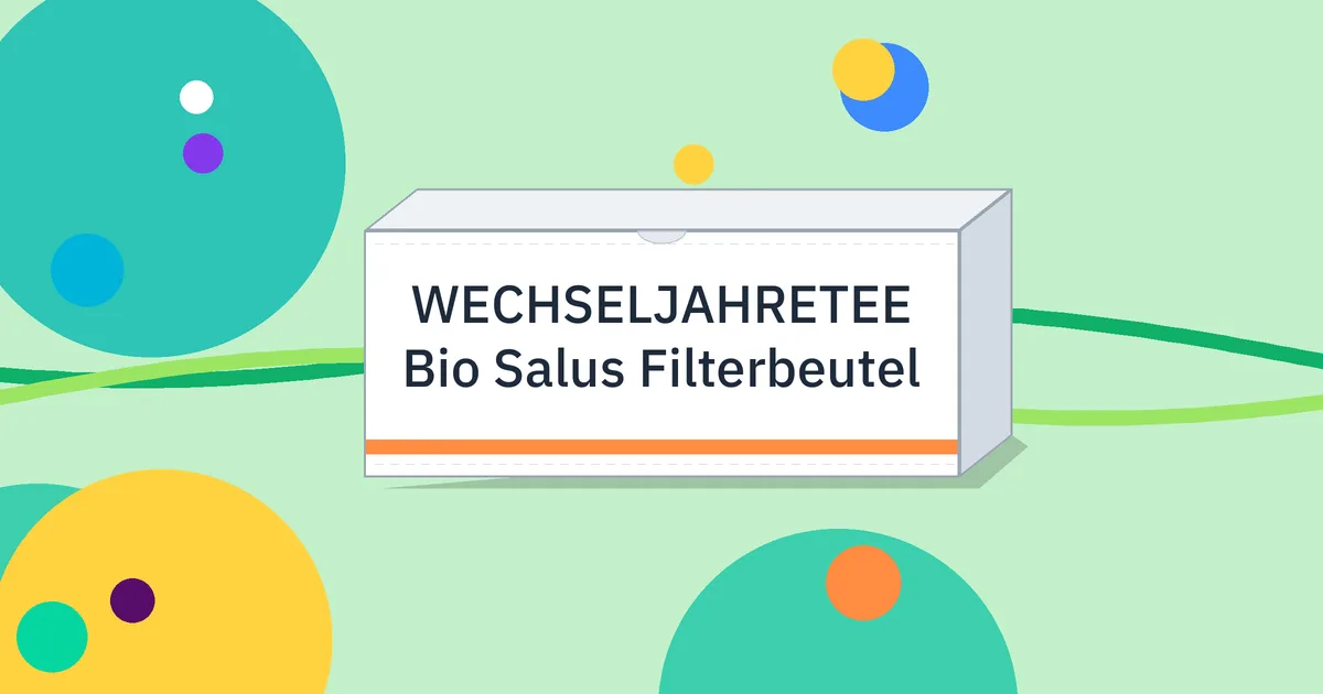 Symbolbild: Packung mit der Aufschrift WECHSELJAHRETEE Bio Salus Filterbeutel (PZN 02226702) – Verfügbarkeit und Bezug in Apotheken in Frankfurt am Main