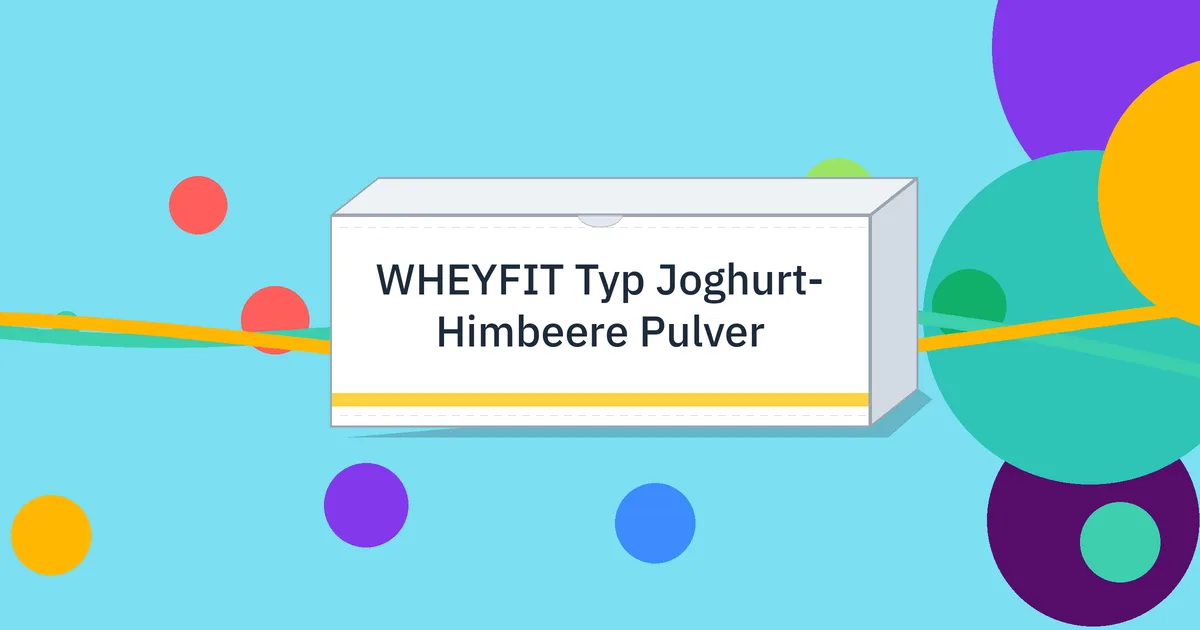 Symbolbild: Packung mit der Aufschrift WHEYFIT Typ Joghurt-Himbeere Pulver (PZN 13245051) – Verfügbarkeit und Bezug in Apotheken in Frankfurt am Main