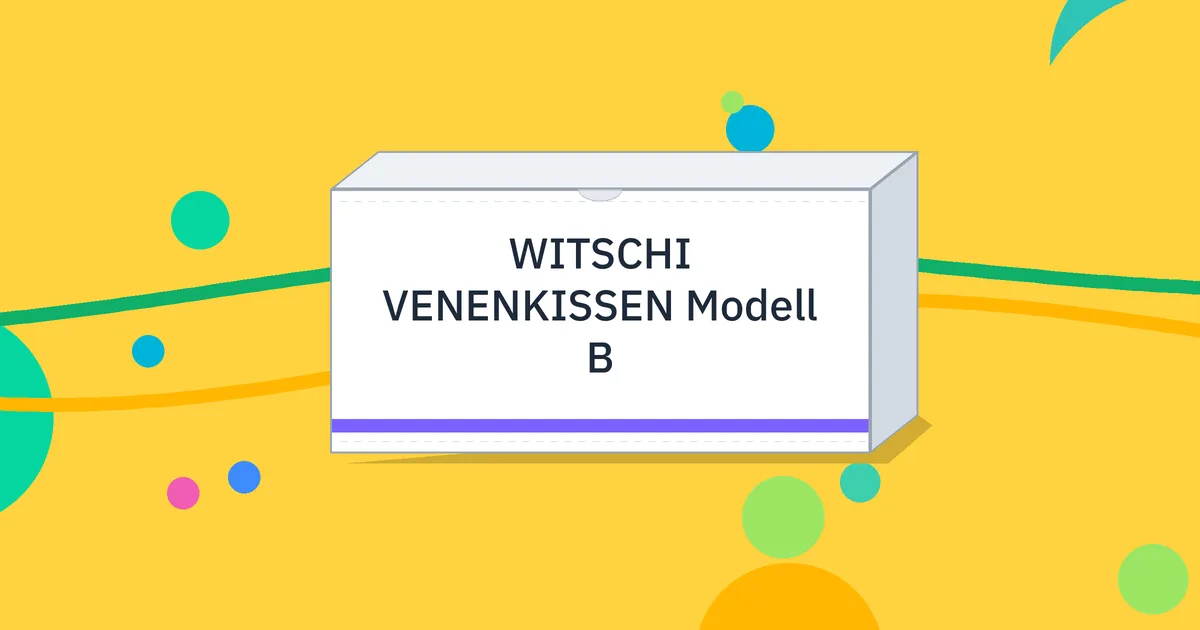 Symbolbild: Packung mit der Aufschrift WITSCHI VENENKISSEN Modell B (PZN 04766762) – Verfügbarkeit und Bezug in Apotheken in Frankfurt am Main