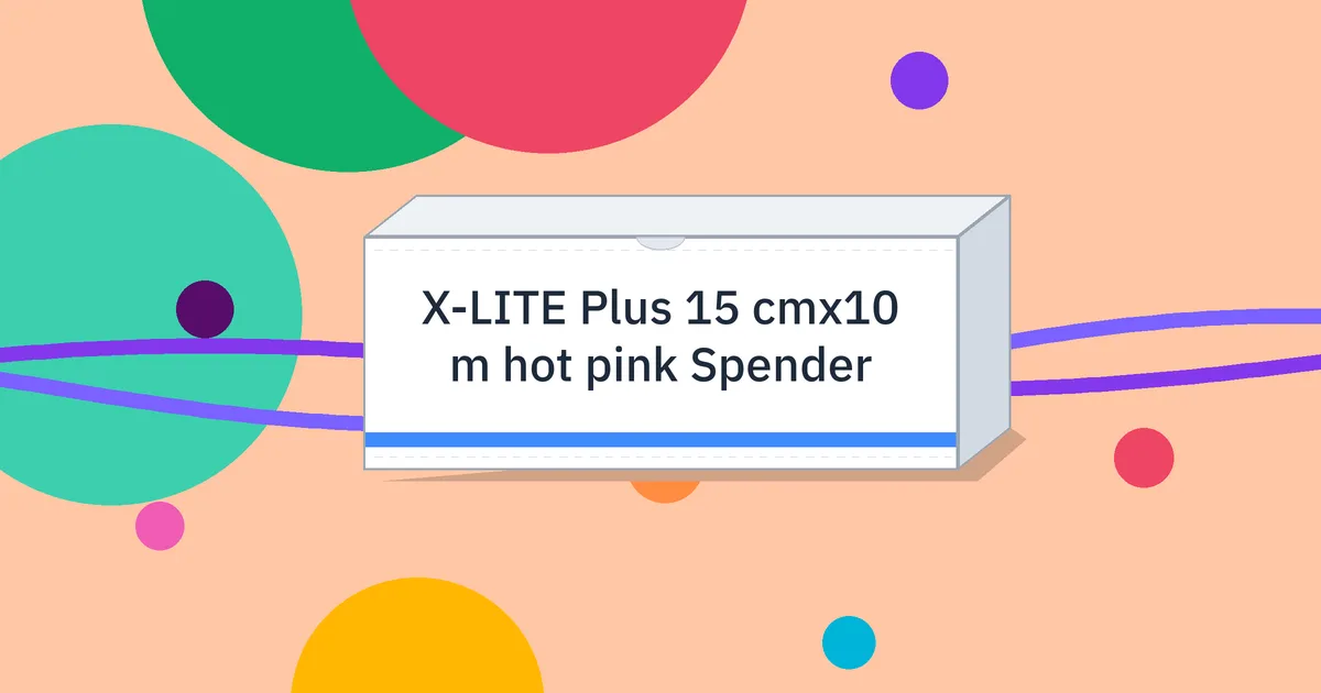 Symbolbild: Packung mit der Aufschrift X-LITE Plus 15 cmx10 m hot pink Spender (PZN 14405203) – Verfügbarkeit und Bezug in Apotheken in Frankfurt am Main