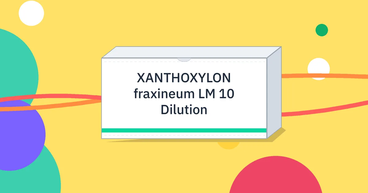 Symbolbild: Packung mit der Aufschrift XANTHOXYLON fraxineum LM 10 Dilution (PZN 13784351) – Verfügbarkeit und Bezug in Apotheken in Frankfurt am Main