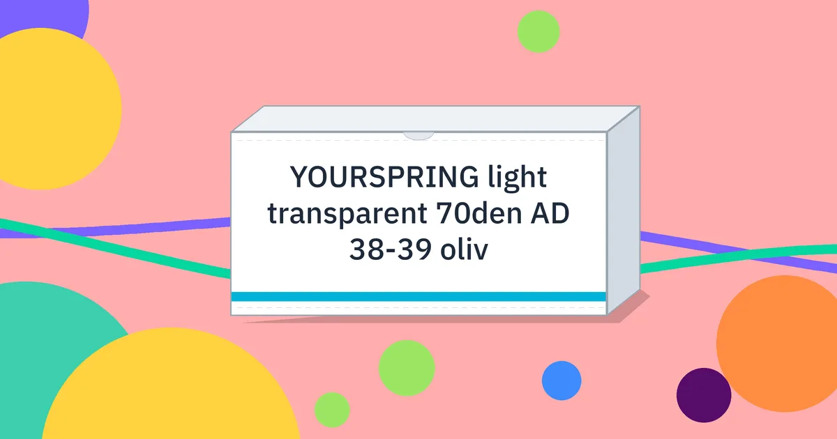Symbolbild: Packung mit der Aufschrift YOURSPRING light transparent 70den AD 38-39 oliv (PZN 18056113) – Verfügbarkeit und Bezug in Apotheken in Frankfurt am Main