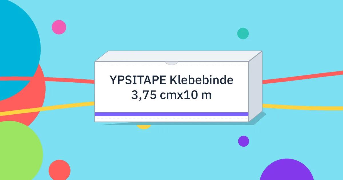 Symbolbild: Packung mit der Aufschrift YPSITAPE Klebebinde 3,75 cmx10 m (PZN 12603867) – Verfügbarkeit und Bezug in Apotheken in Frankfurt am Main