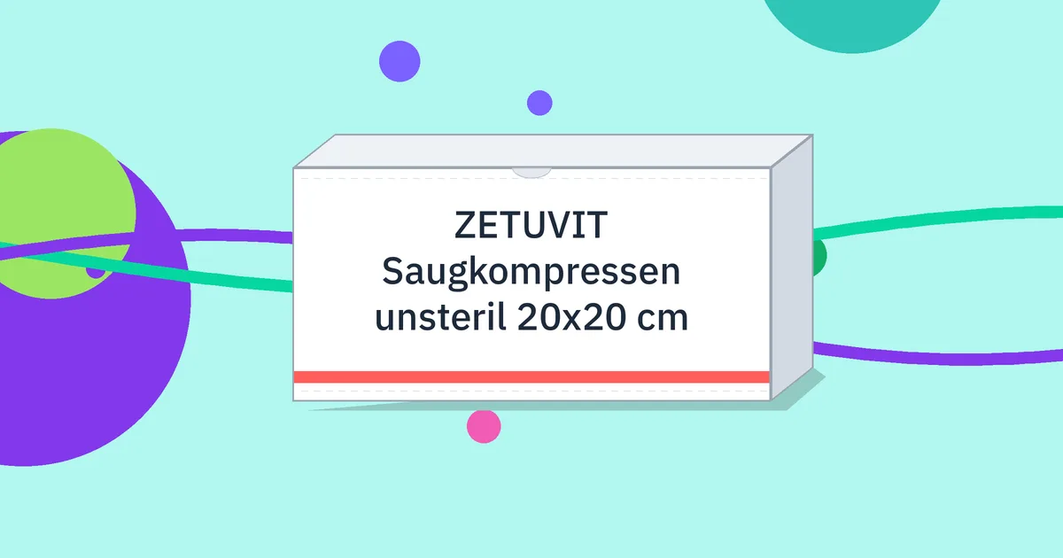 Symbolbild: Packung mit der Aufschrift ZETUVIT Saugkompressen unsteril 20x20 cm (PZN 01981661) – Verfügbarkeit und Bezug in Apotheken in Frankfurt am Main