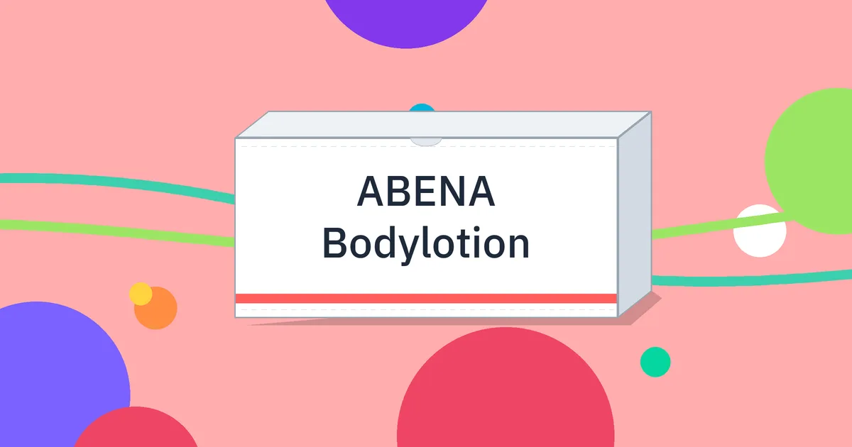 Symbolbild: Packung mit der Aufschrift ABENA Bodylotion (PZN 16907529) – Verfügbarkeit und Bezug in Apotheken in Frankfurt am Main